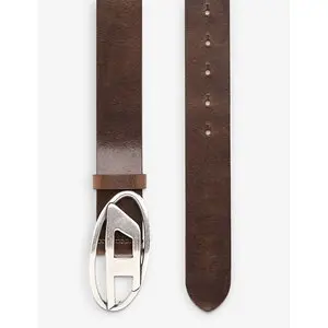 DIESEL® B-1dr Logo-buckle Leather Belt - T2348