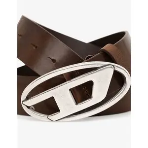 DIESEL® B-1dr Logo-buckle Leather Belt - T2348