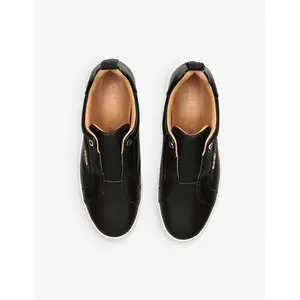 Carvela Connected Laceless Platform Leather Sneakers - Black