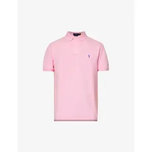 Polo Ralph Lauren Short-sleeved Logo-embroidered Custom-fit Cotton-piqué Polo Shirt - Carmel Pink