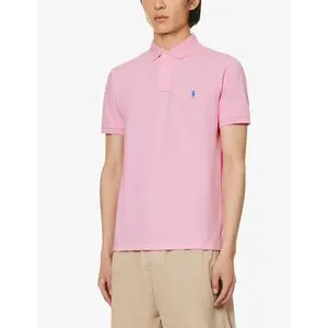 Polo Ralph Lauren Short-sleeved Logo-embroidered Custom-fit Cotton-piqué Polo Shirt - Carmel Pink