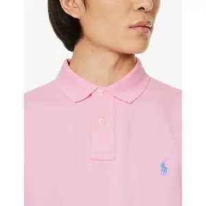 Polo Ralph Lauren Short-sleeved Logo-embroidered Custom-fit Cotton-piqué Polo Shirt - Carmel Pink