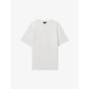 REISS Wick Textured Stretch-woven T-shirt - Off White