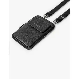 ASPINAL OF LONDON Logo-print Grained-leather Crossbody Phone Case