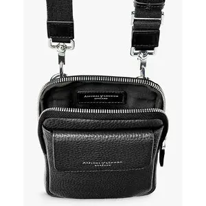 ASPINAL OF LONDON Logo-print Grained-leather Crossbody Phone Case