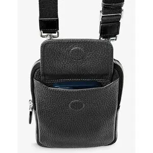ASPINAL OF LONDON Logo-print Grained-leather Crossbody Phone Case