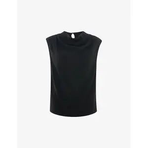 Whistles Cowl-neck Sleeveless Woven Top