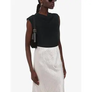 Whistles Cowl-neck Sleeveless Woven Top