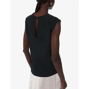Whistles Cowl-neck Sleeveless Woven Top