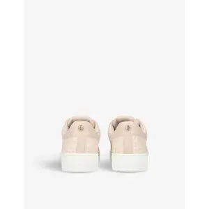 Carvela Faux-leather Woven Low-top Trainers - Taupe