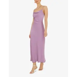 OMNES Riviera Cowl-neck Midi Dress - Violet