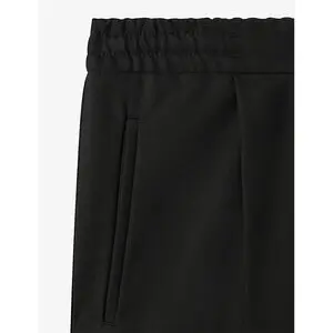 REISS Relaxed-fit Tapered Woven Trousers - Black