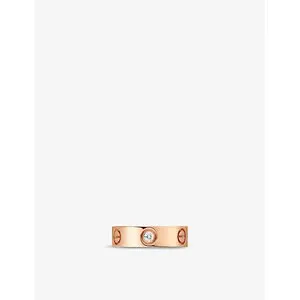 Cartier Love 18ct Rose-gold And 3 Diamonds Ring - One-color