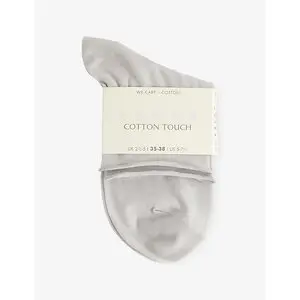 Falke Cotton Touch Rolled-cuff Socks - Silver