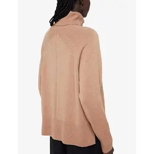 Whistles Relaxed-fit Cashmere Turtleneck Jumper - Tan