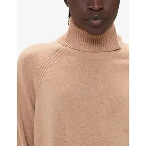 Whistles Relaxed-fit Cashmere Turtleneck Jumper - Tan