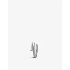 Cartier Juste Un Clou 18ct White-gold Diamond-paved Double Ring