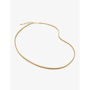 Monica Vinader Juno Fine 18ct Vermeil Sterling Silver Chain Necklace - Yellow Gold