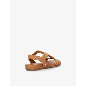 DUNE Landies Crossover-strap Suede Sandals - Camel-nubuck