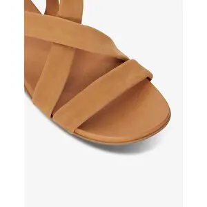 DUNE Landies Crossover-strap Suede Sandals - Camel-nubuck
