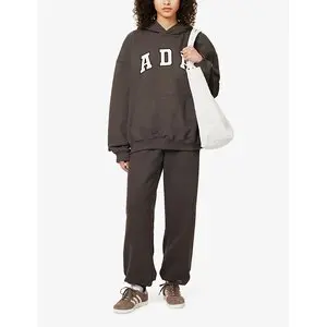 ADANOLA Logo-embroidered Straight-leg Jogging Bottoms - Coffee Bean