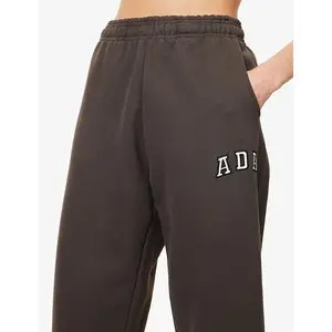 ADANOLA Logo-embroidered Straight-leg Jogging Bottoms - Coffee Bean