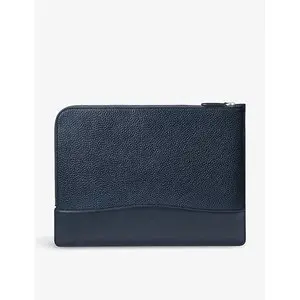 ASPINAL OF LONDON City Large Logo-embossed Leather Laptop Case