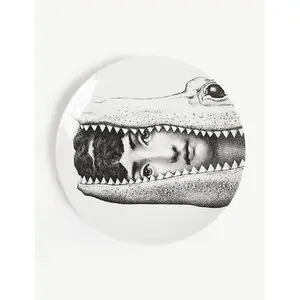 FORNASETTI Tema E Variazioni Crocodile Plate No.233 Porcelain Wall Plate 26cm
