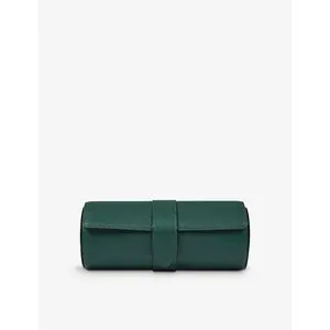 Smythson Panama Leather Watch Roll - Green
