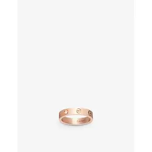 CARTIER Mini Love 18ct And Diamond Wedding Band - Rose Gold
