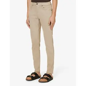 7 For All Mankind Brand-patch Regular-fit Stretch-denim Jeans - Beige
