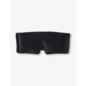 DROWSY SLEEP CO Brand-embroidered Padded Silk Sleep Mask Black Jade
