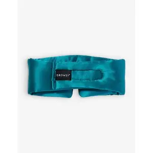 DROWSY SLEEP CO Brand-embroidered Padded Silk Sleep Mask - Green Sapphire