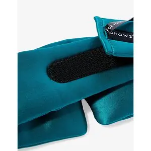 DROWSY SLEEP CO Brand-embroidered Padded Silk Sleep Mask - Green Sapphire
