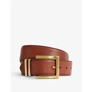 REISS Brompton Leather Belt - Tan