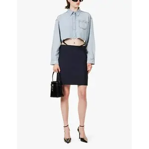 Givenchy Oversized-fit Cropped Denim Shirt