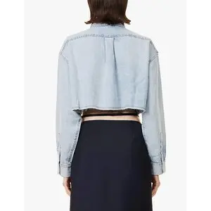 Givenchy Oversized-fit Cropped Denim Shirt
