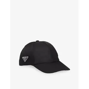 Prada Logo-plaque Nylon Baseball Cap - Black