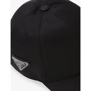 Prada Logo-plaque Nylon Baseball Cap - Black