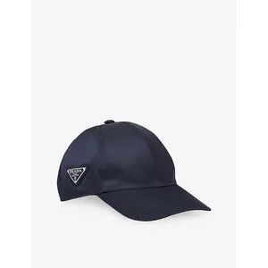 Prada Logo-plaque Nylon Baseball Cap - Blue
