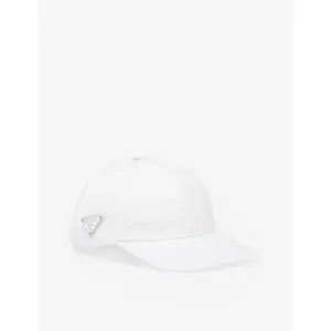 Prada Logo-plaque Nylon Baseball Cap - White