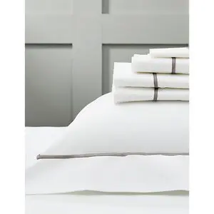 THE WHITE COMPANY Savoy Cotton Duvet Cover - White/mink