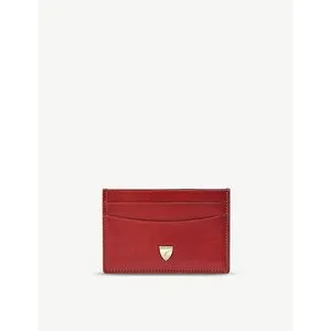 ASPINAL OF LONDON Logo-embellished Leather Card Holder - Red