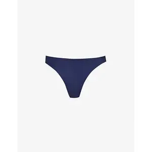 AWAY THAT DAY Fiji High-Rise Bikini Bottom Ocean Blue