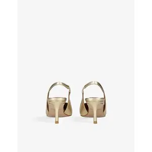 Kurt Geiger Eagle-embellishment Leather Slingback Courts