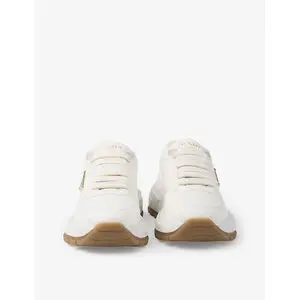 Prada Brand-plaque Leather Low-top Trainers - Neutral
