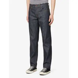 Nudie Jeans Gritty Jackson Straight-leg Regular-fit Denim Jeans - Dry Old