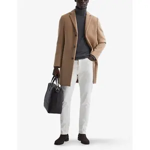 REISS Gable Single-breasted Wool-blend Coat