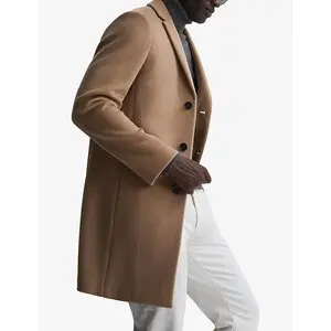 REISS Gable Single-breasted Wool-blend Coat