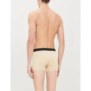 TOM FORD Logo-embroidered Cotton-blend Jersey Boxers - Nude 1